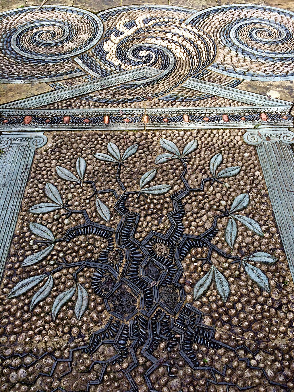 Pebble Mosaic Garden Paving At Gresgarth Hall, Lancashire – Susan Rushton