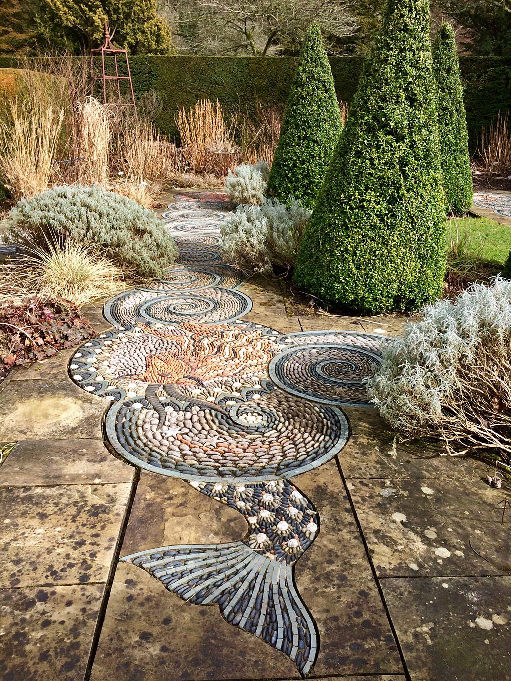 Pebble Mosaic Garden Paving At Gresgarth Hall, Lancashire – Susan Rushton