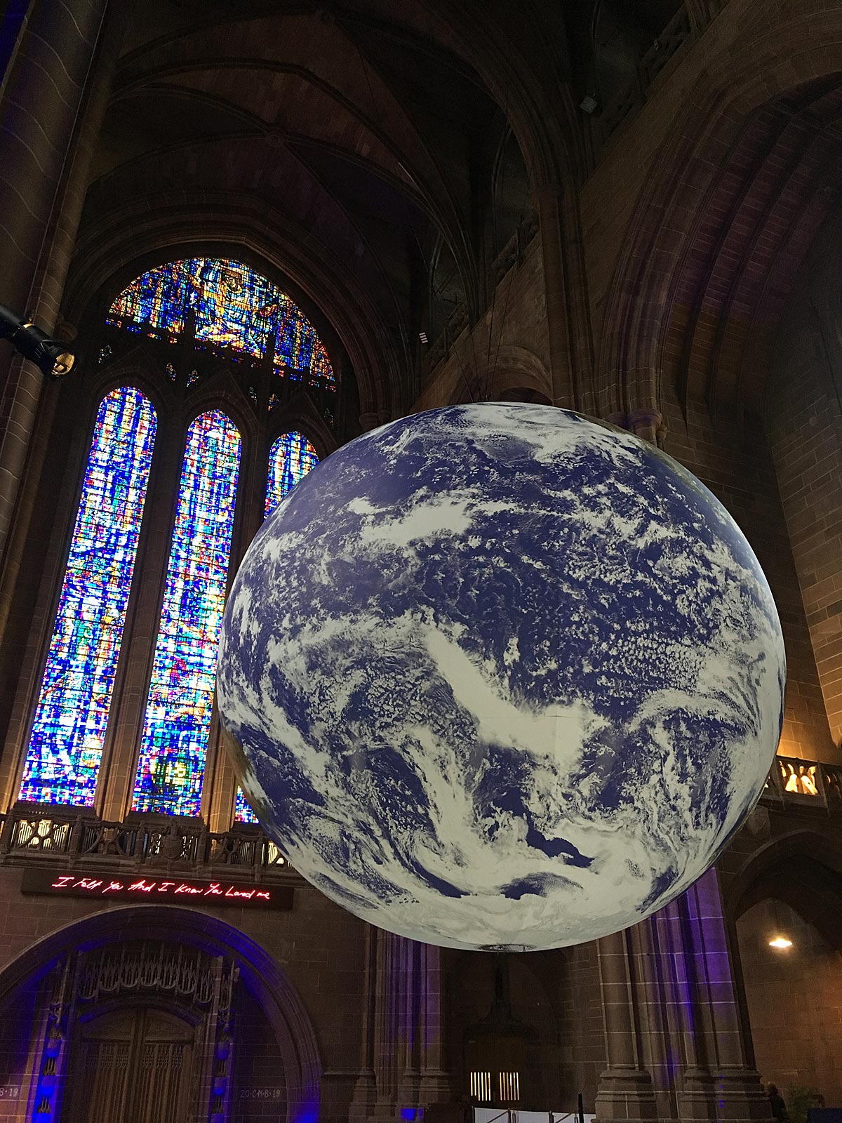 Gaia by Luke Jerram in Liverpool Anglican Cathedral – Susan Rushton
