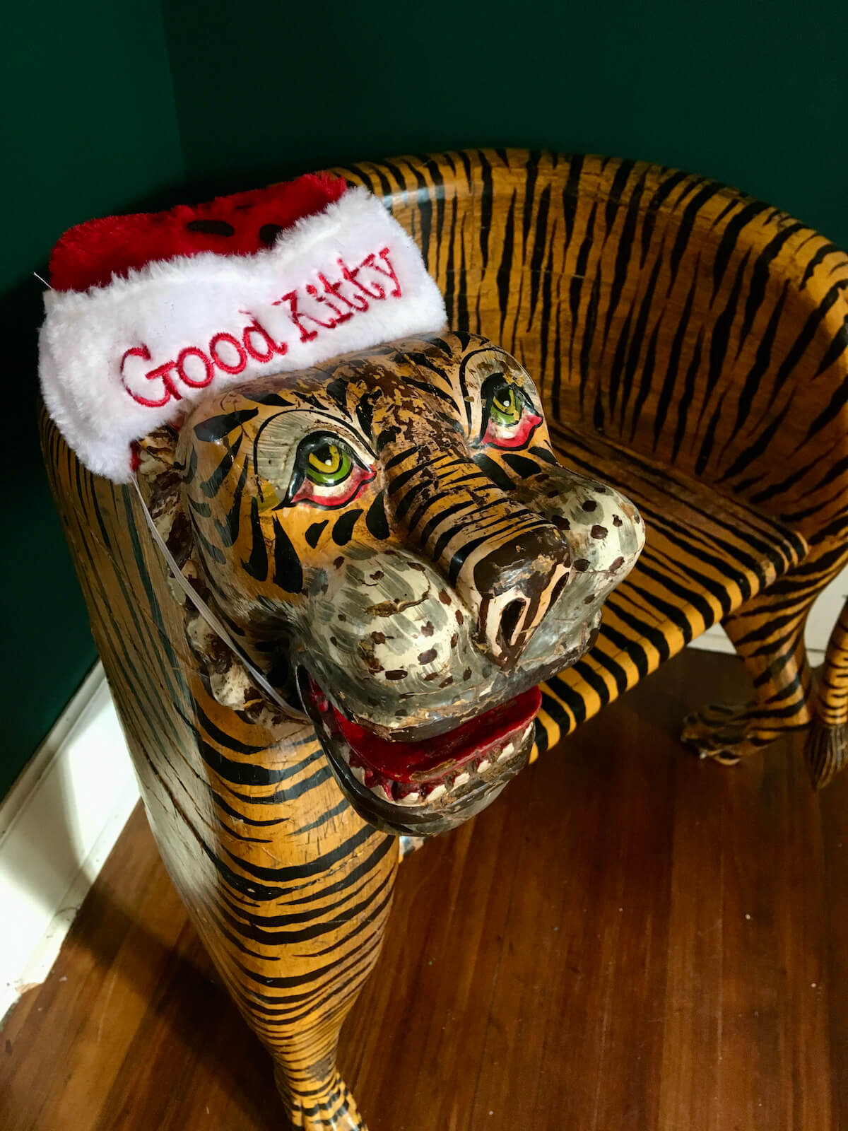Wordless Wednesday: Tiger Chair at Christmas – Susan Rushton