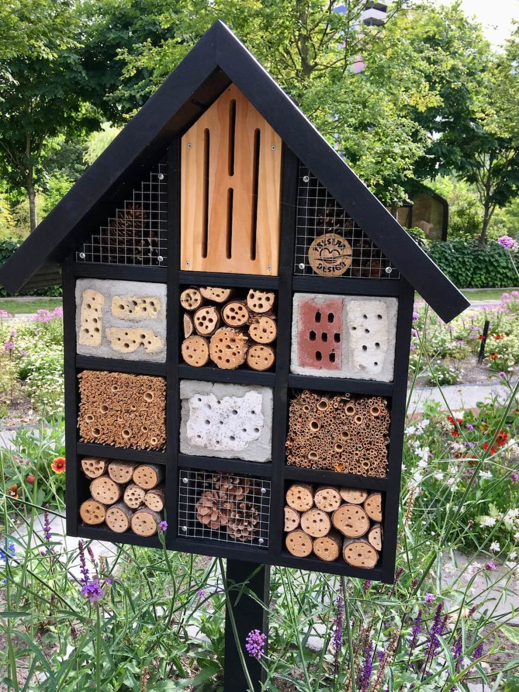 Insect Hotel by Frysian Design in a Flower Garden – Susan Rushton